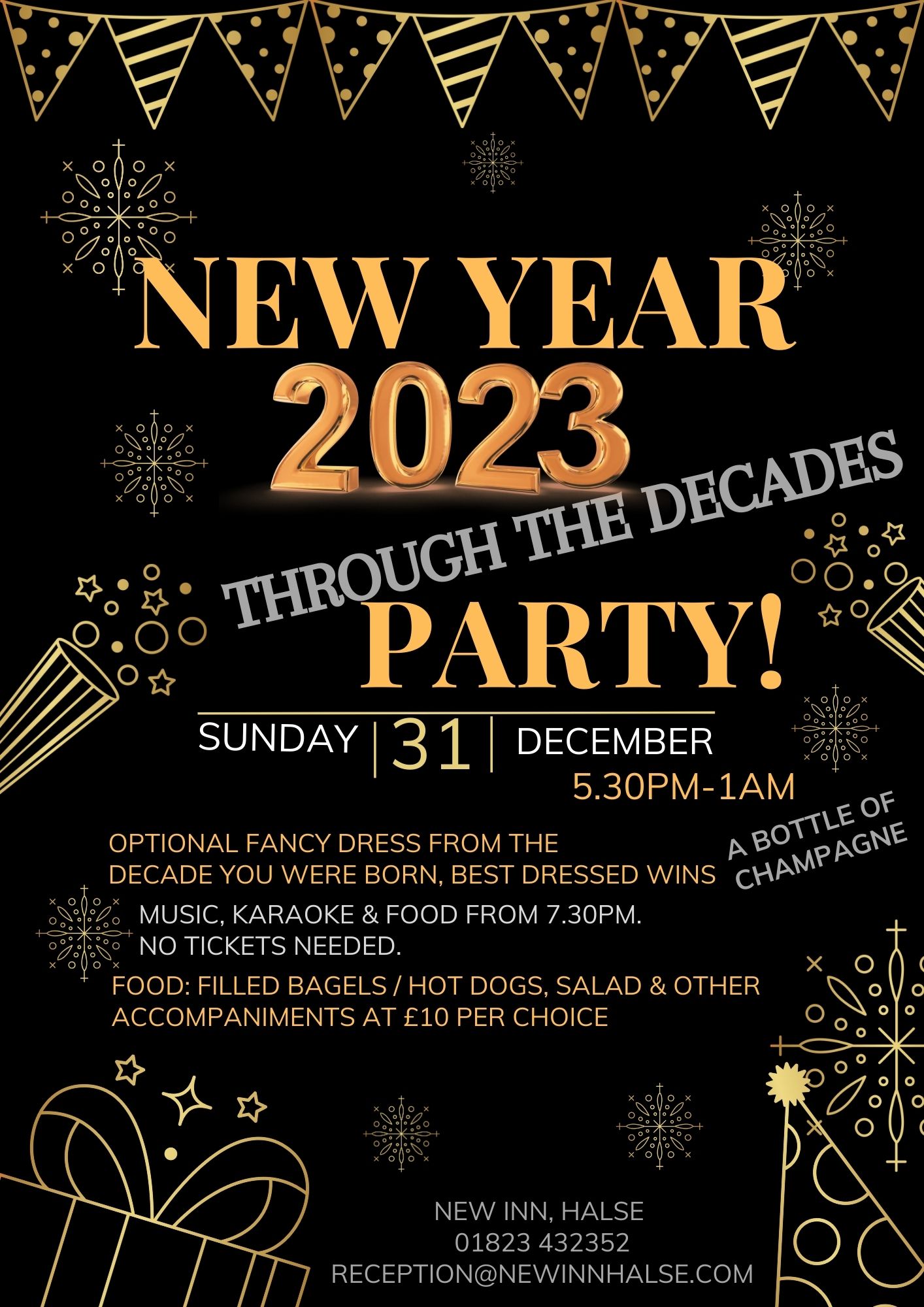 New Years Eve 2023 - New Inn, Halse, Taunton, Somerset