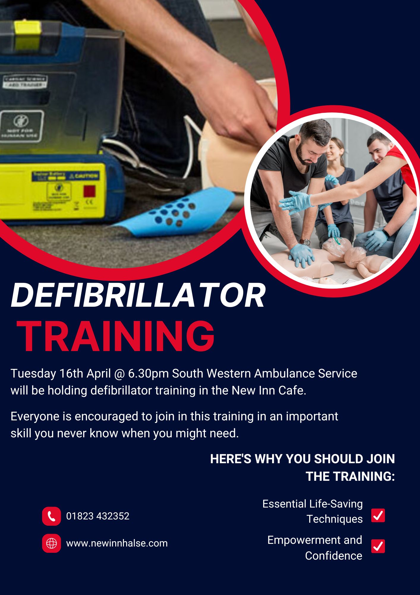 Defibrillator Training - New Inn, Halse, Taunton, Somerset